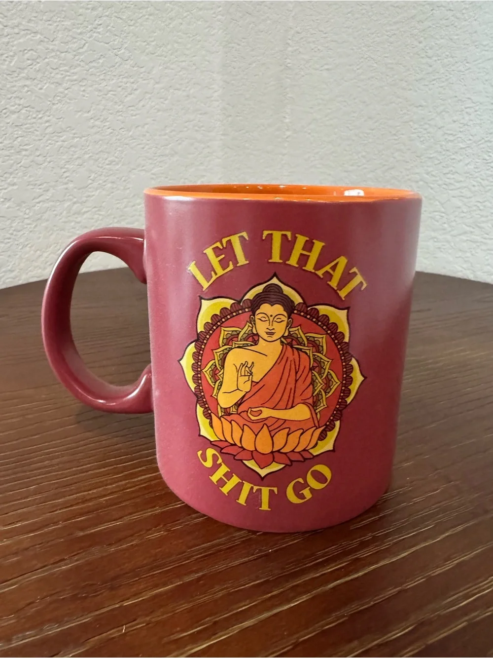 Kitchen | Red Buddha Let That Shit Go Ceramic Coffee Tea Mug | Poshmark